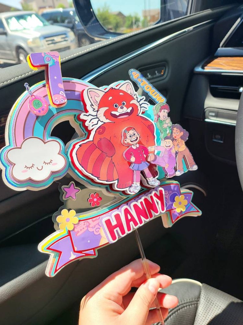 Turning Red Cake Topper. Turning Red Party Decorations. - Etsy