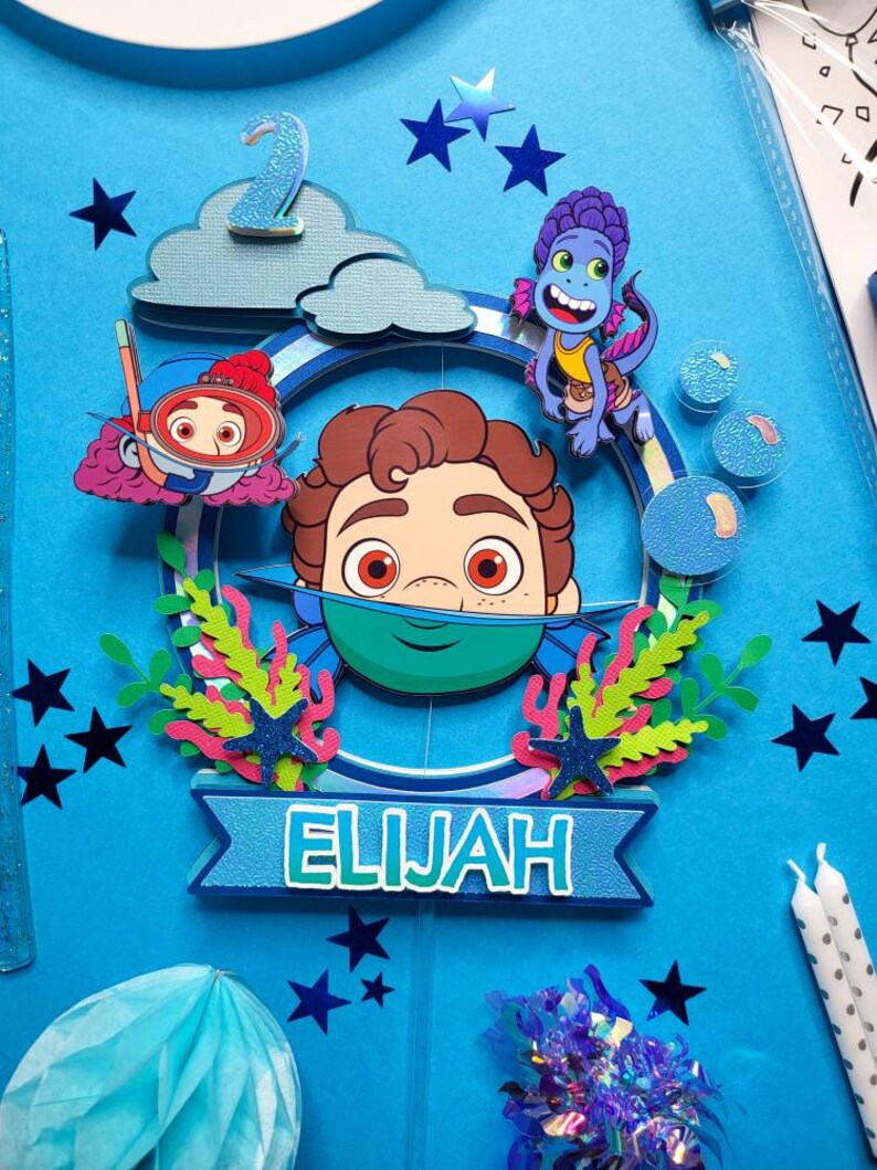 Luca Cake Topper. Luca Birthday Party. Luca Party Decoration. Luca ...