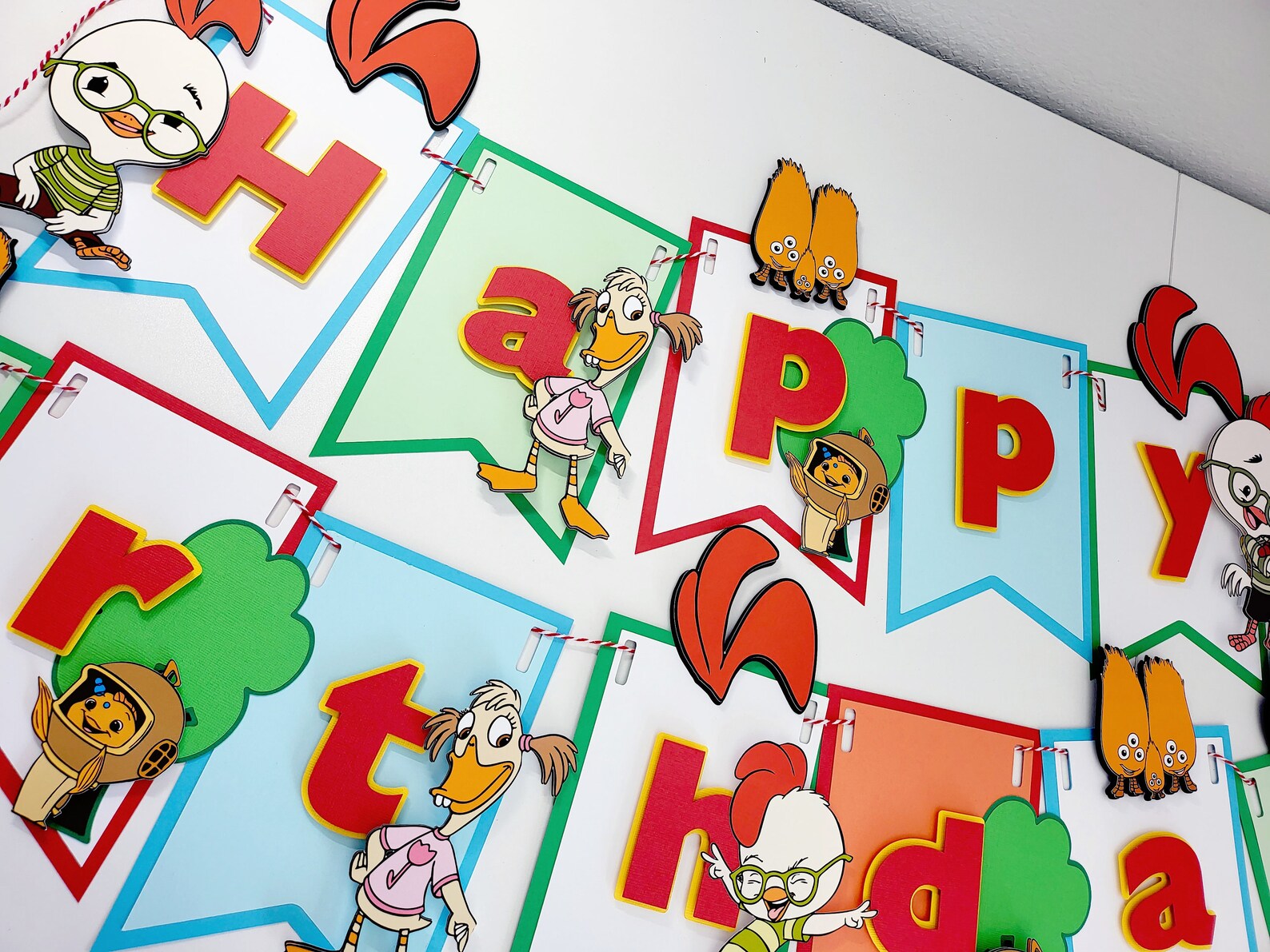 Chicken Little Cake Topper / Chicken Little Happy Birthday Banner ...