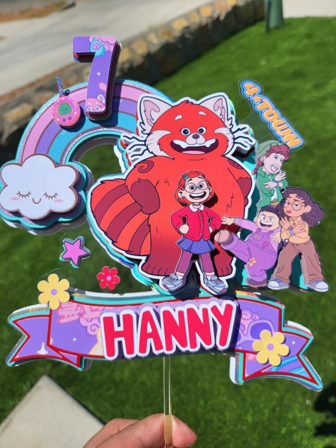 Turning Red Cake Topper. Turning Red Party Decorations. - Etsy