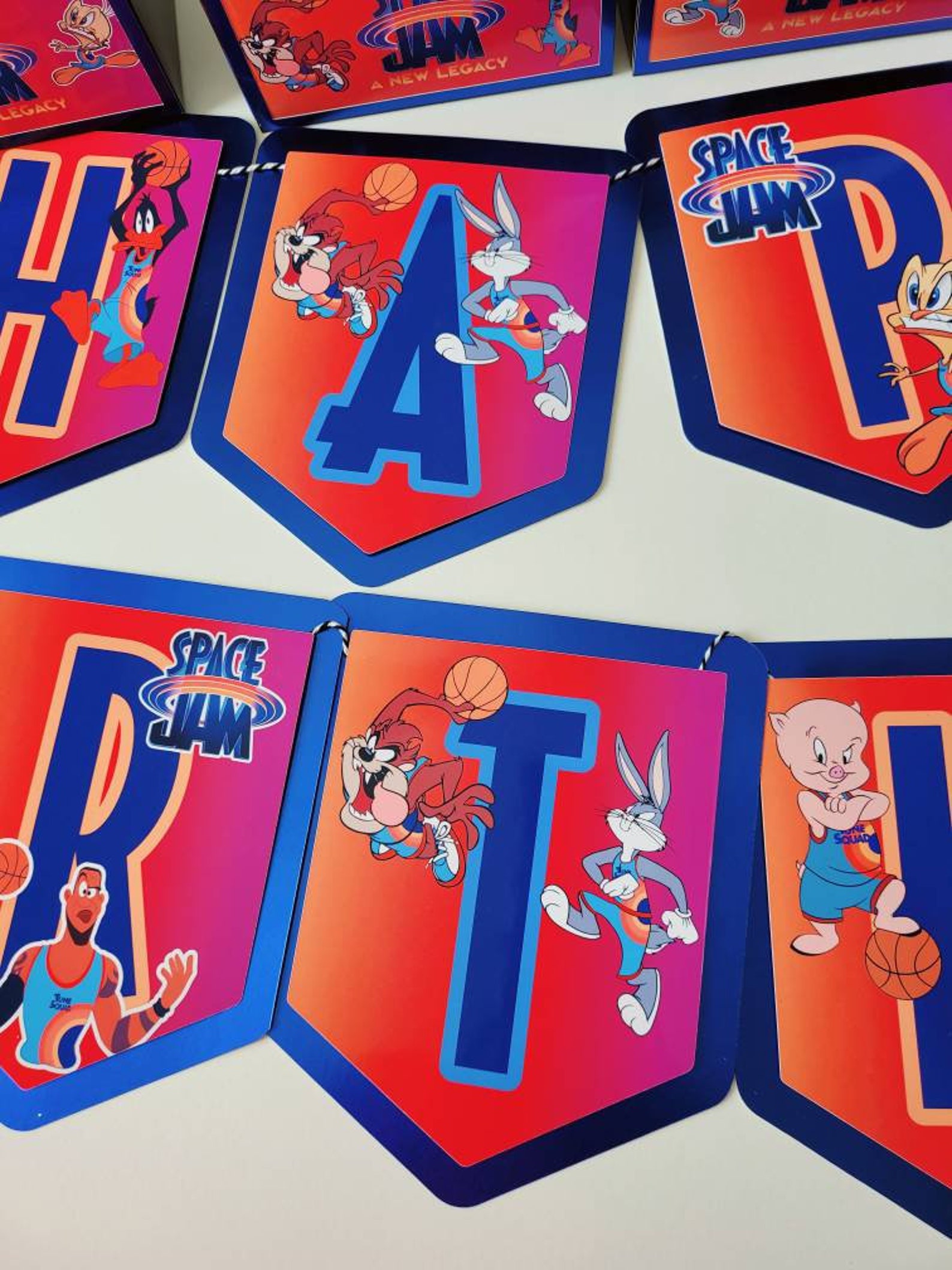 Space Jam New Legacy Flag Happy Birthday Party. Space Jam New Legacy ...