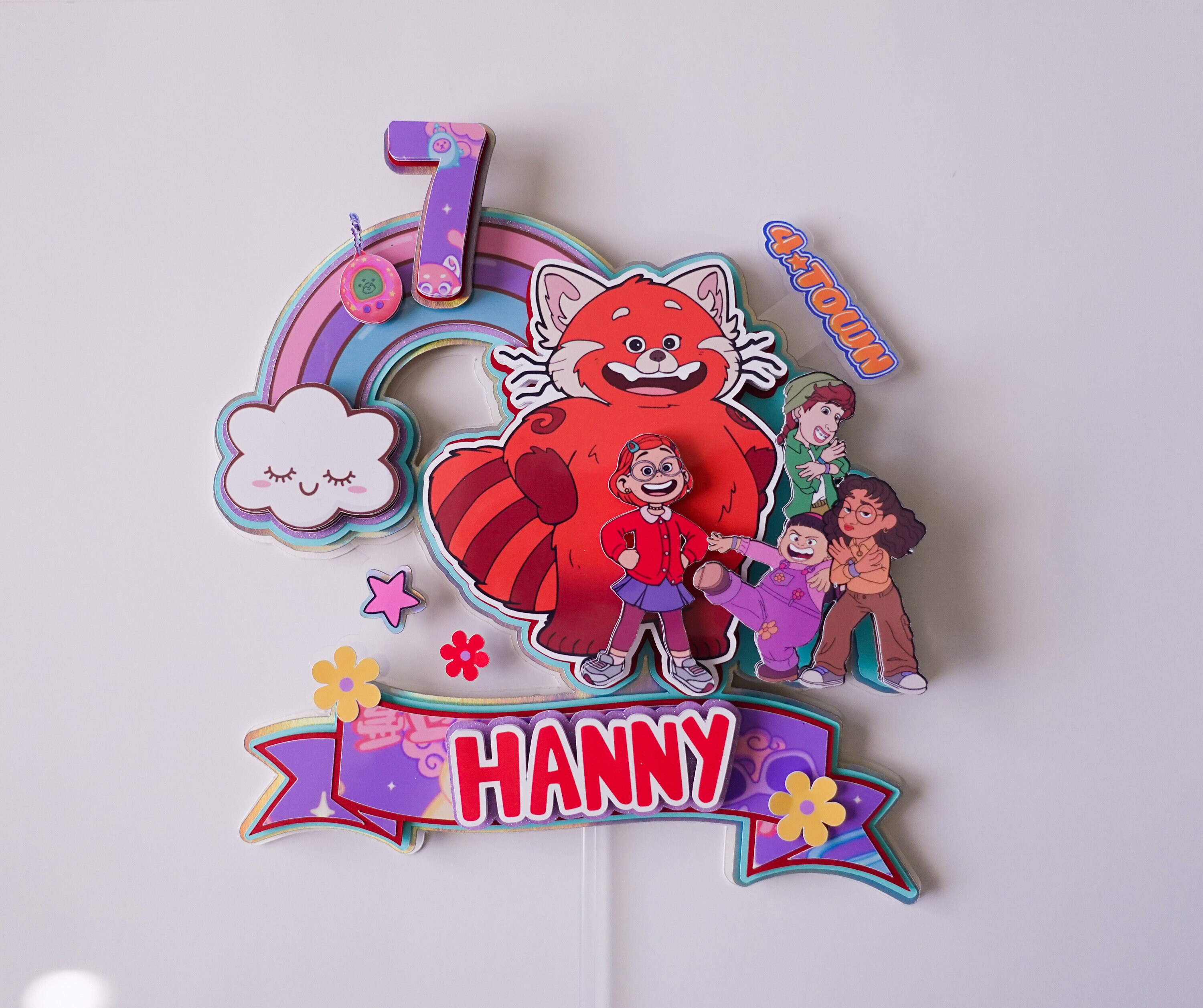 Turning Red Cake Topper. Turning Red Party Decorations. - Etsy UK