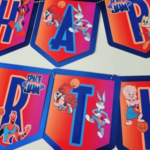 Space Jam New Legacy Flag Happy Birthday Party. Space Jam New Legacy ...