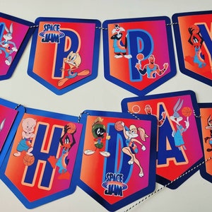 Space Jam New Legacy Flag Happy Birthday Party. Space Jam New Legacy ...