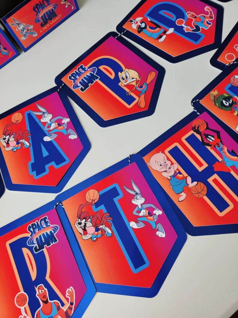 Space Jam New Legacy Flag Happy Birthday Party. Space Jam New Legacy ...