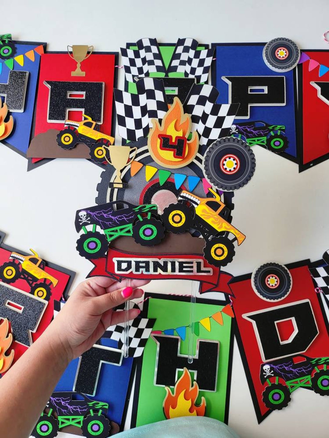 Monster Trucks Cake Topper. Monster Truck Cake Decoration. Off-road for ...