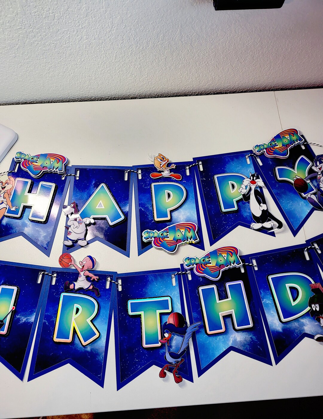 Space Jam Happy Birthday Banner / Space Jam Party Decorations - Etsy