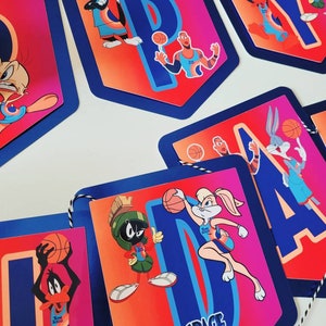 Space Jam New Legacy Flag Happy Birthday Party. Space Jam New Legacy ...