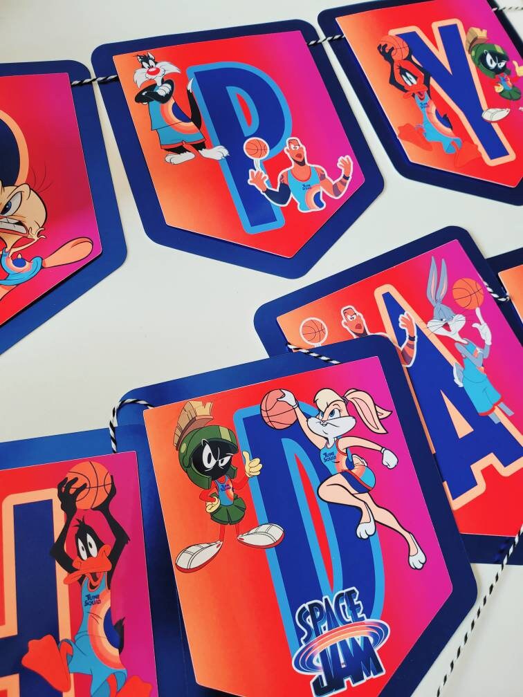 Space Jam New Legacy Flag Happy Birthday Party. Space Jam New | Etsy