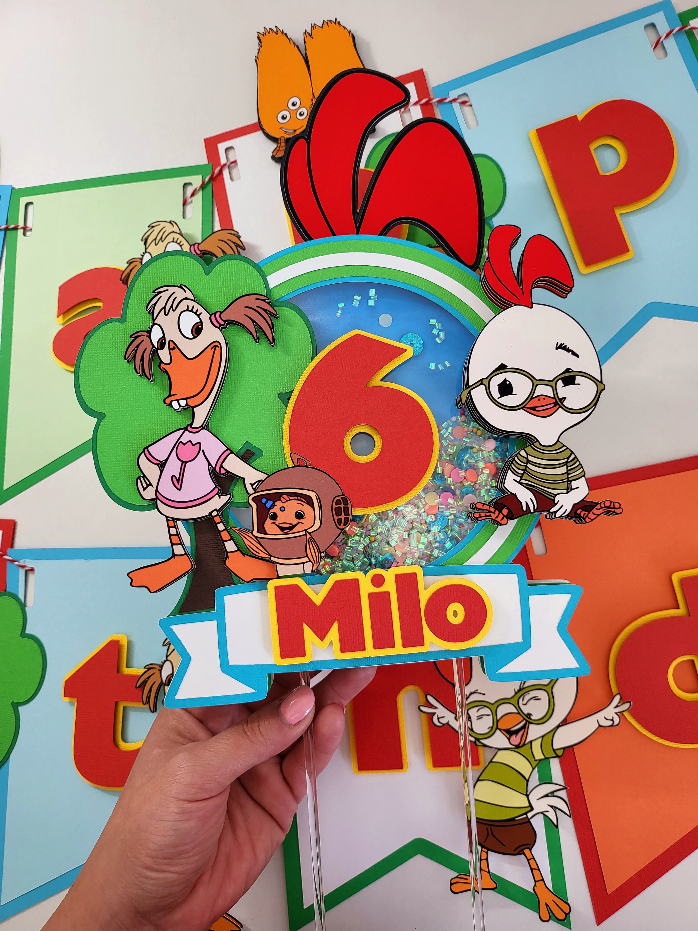 Chicken Little Cake Topper / Chicken Little Happy Birthday Banner ...