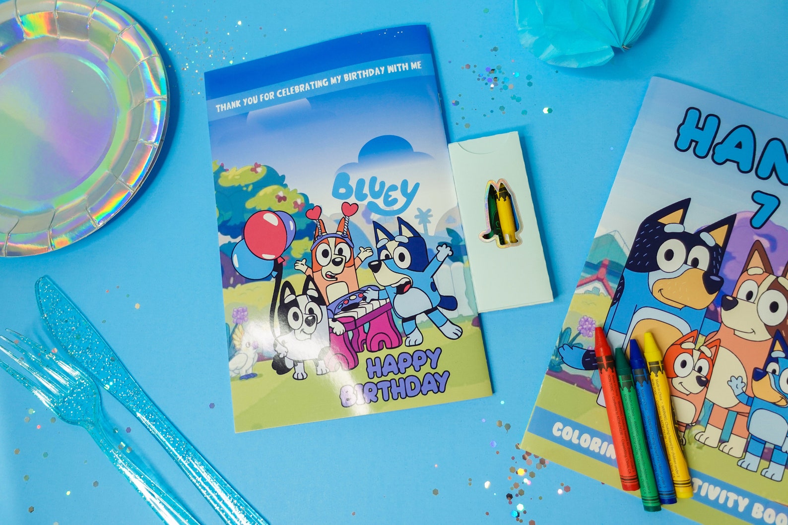 Sticky Gecko Bluey Birthday Party Coloring Book Set, Bluey Bags, Bluey ...
