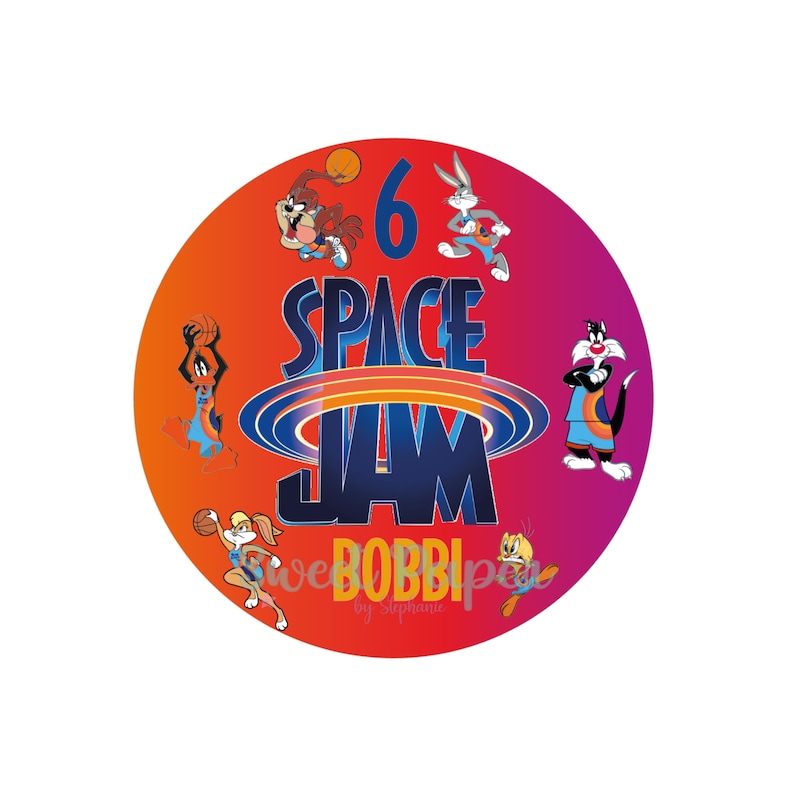Space Jam: New Legacy Round Sticker. Space Jam Party | Etsy