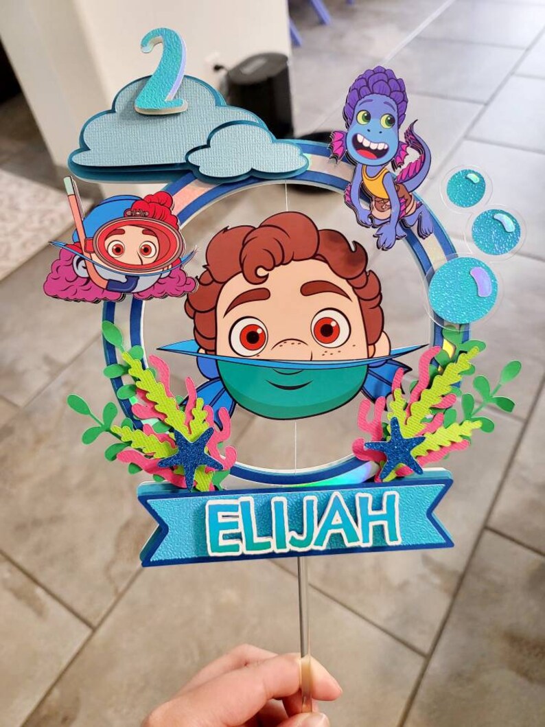Luca Cake Topper. Luca Birthday Party. Luca Party Decoration. Luca ...