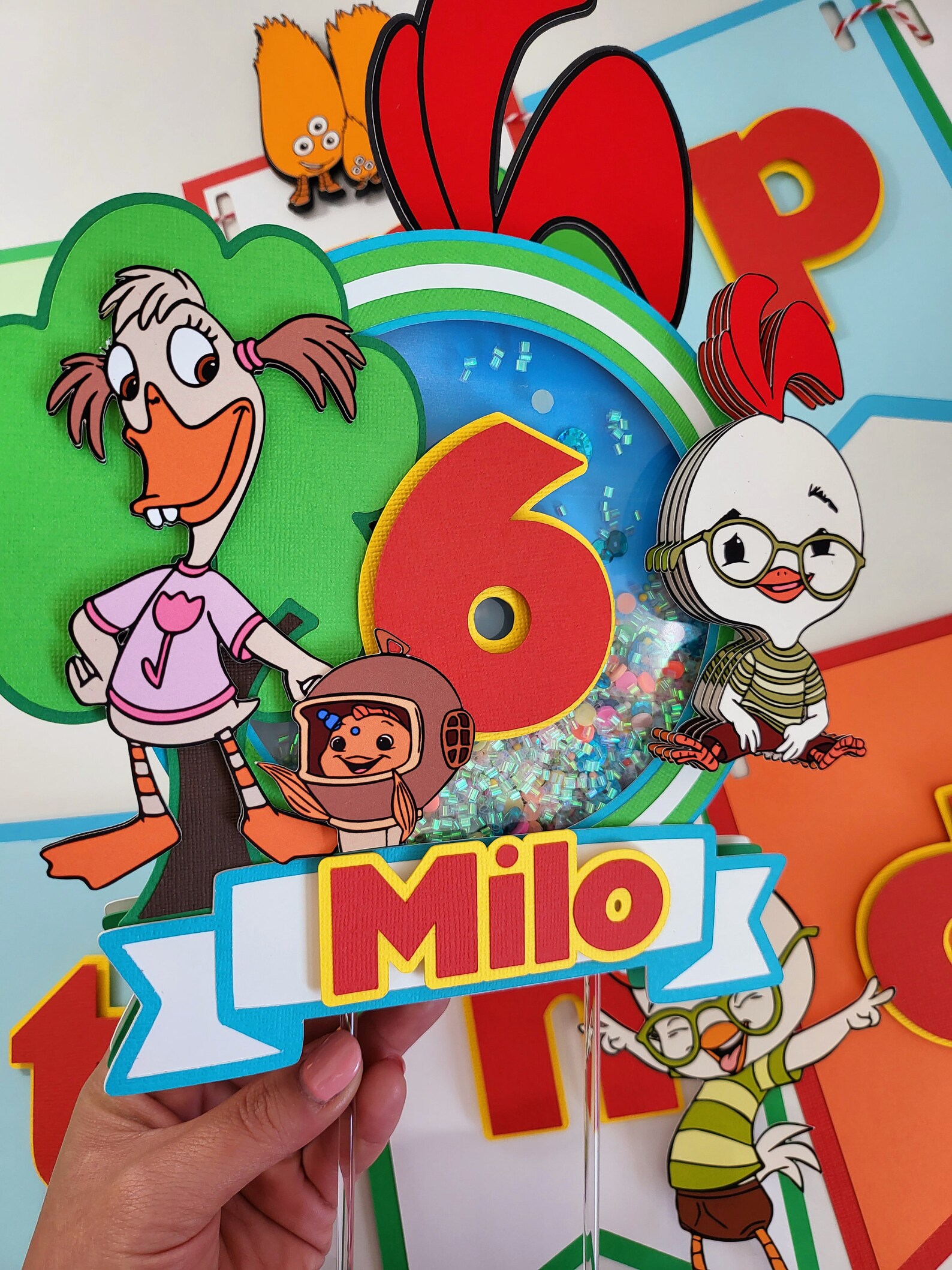 Chicken Little Cake Topper / Chicken Little Happy Birthday Banner ...