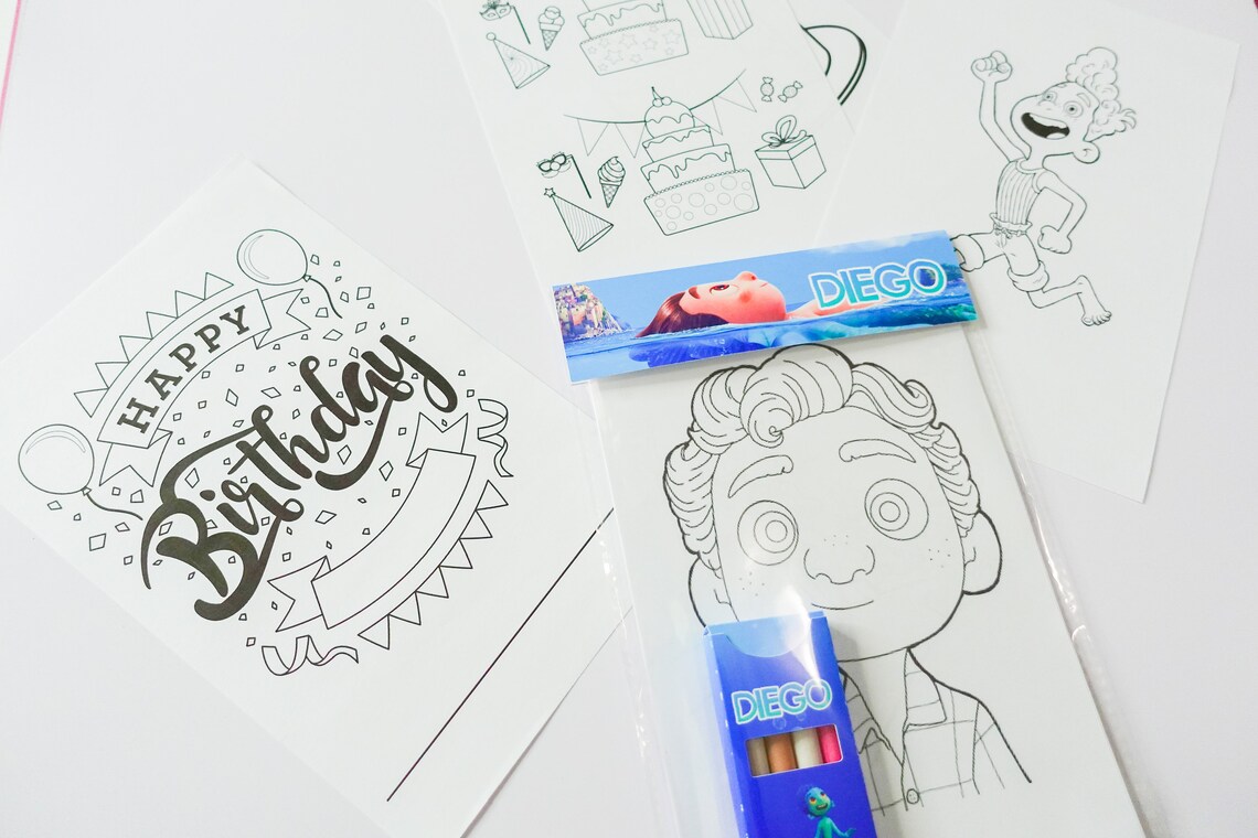 Luca Party Favors. Luca Party Decorations. Luca Coloring - Etsy