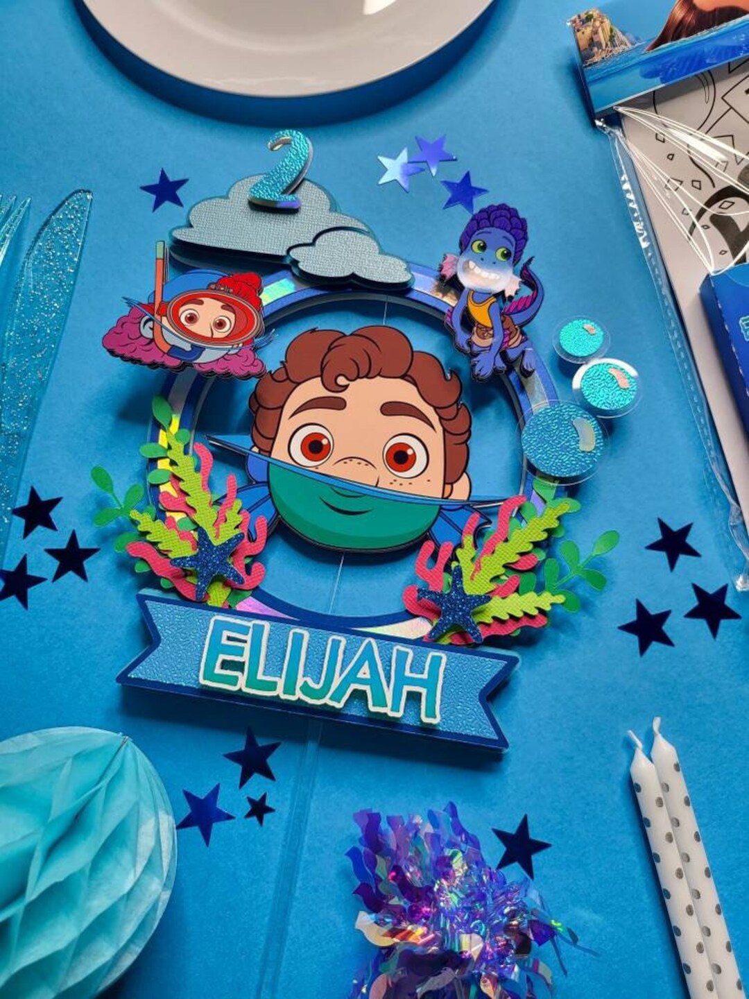 Luca Cake Topper. Luca Birthday Party. Luca Party Decoration. Luca ...