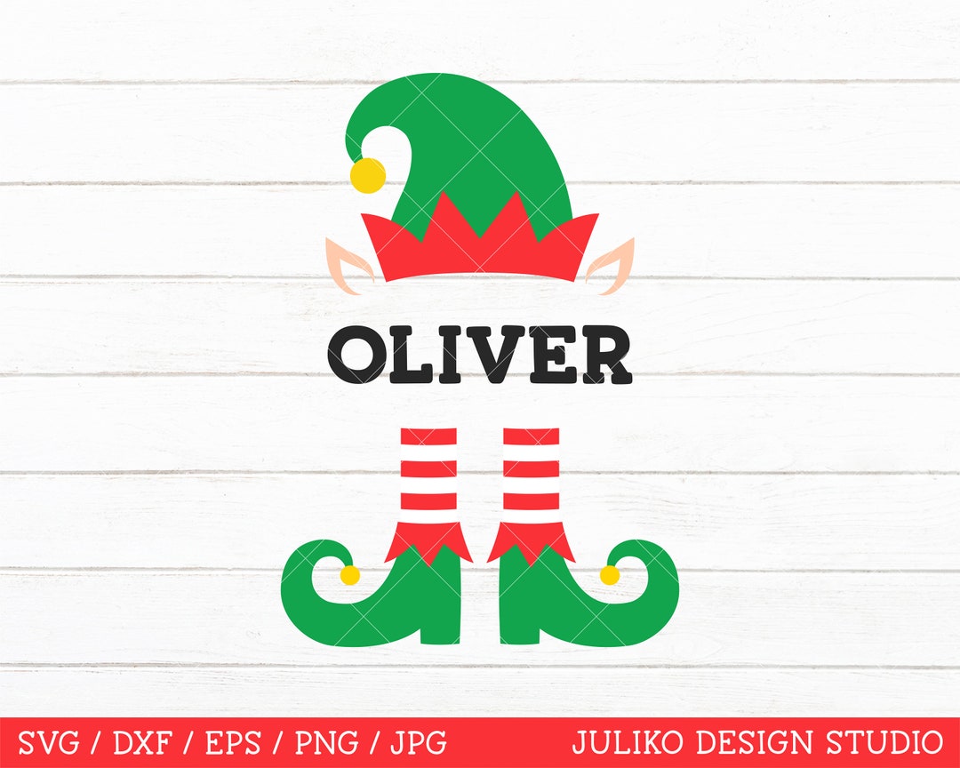 Elf SVG, Christmas Elf SVG, Elf Boy Monogram SVG, Elf Hat and Feet Svg ...