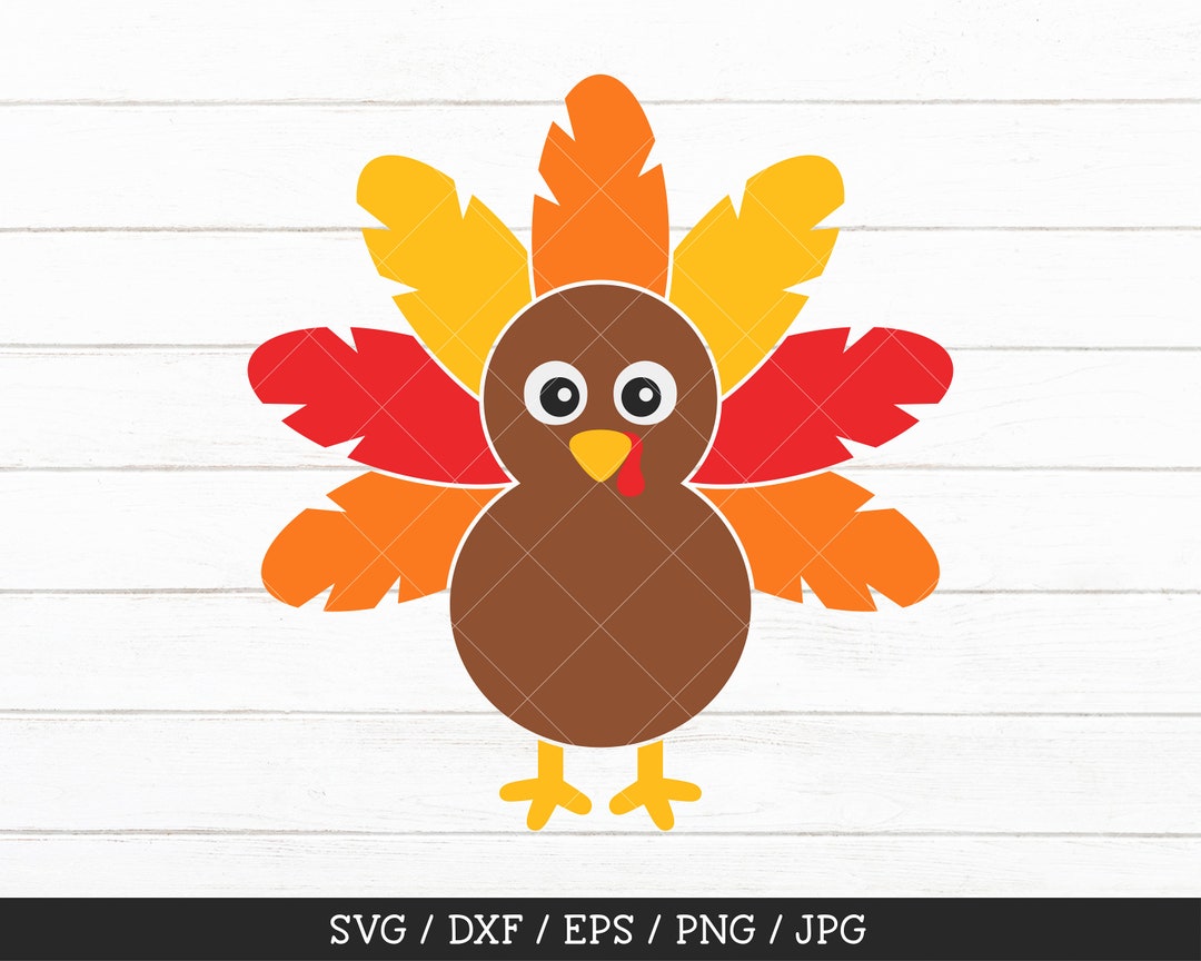 Turkey Thanksgiving SVG Cute Thanksgiving Baby Turkey SVG - Etsy