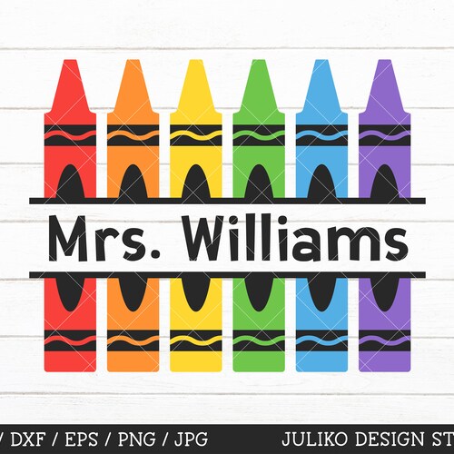 Crayon Split Monogram SVG Vector File and PNG Transparent - Etsy