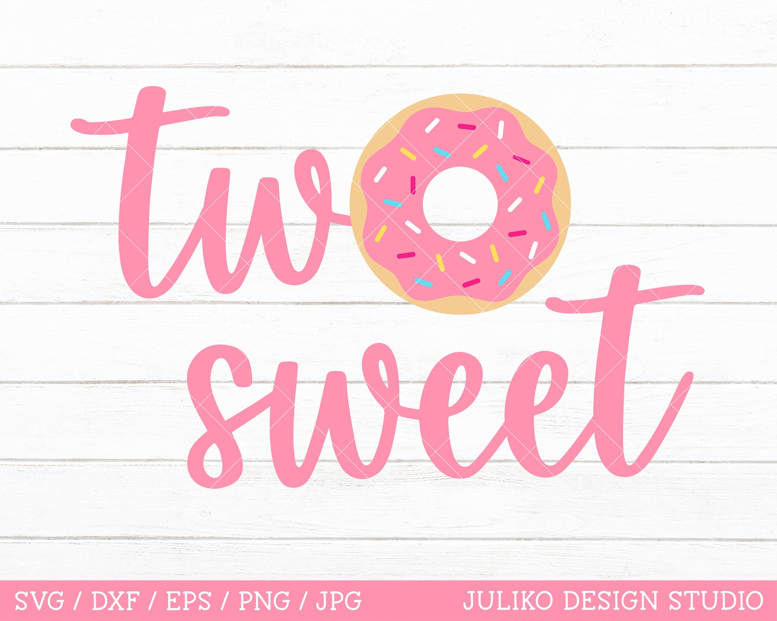 Two Sweet Donut SVG Cut File 2nd Second Birthday SVG 2 Years - Etsy ...