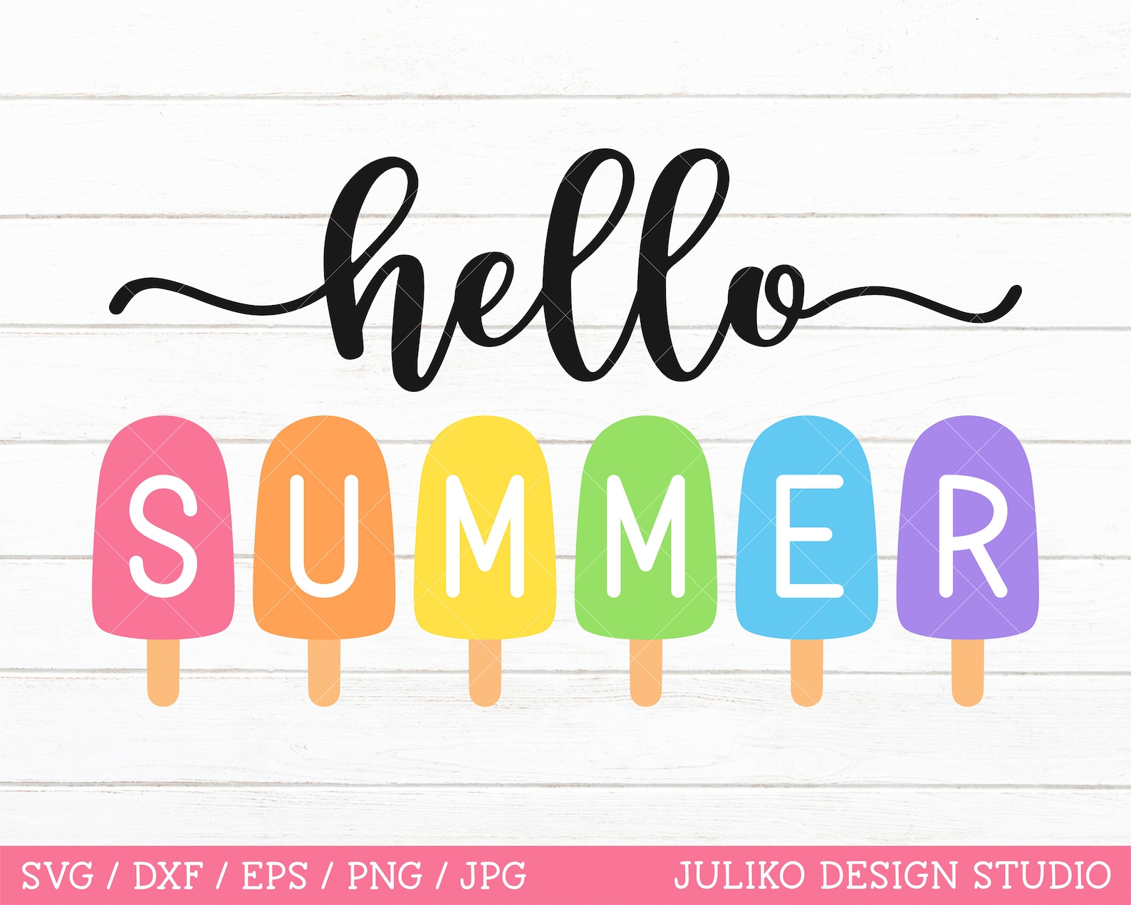 Hello Summer Popsicles SVG Summer sign SVG Summer cut file | Etsy