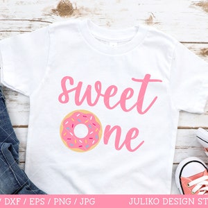 Sweet One Donut SVG, One Sweet Girl SVG, 1st Birthday Donut Party Cut ...