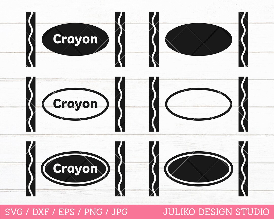 Crayon Label SVG, Crayon Wrapper SVG, Crayons SVG, Crayon Label Cut ...
