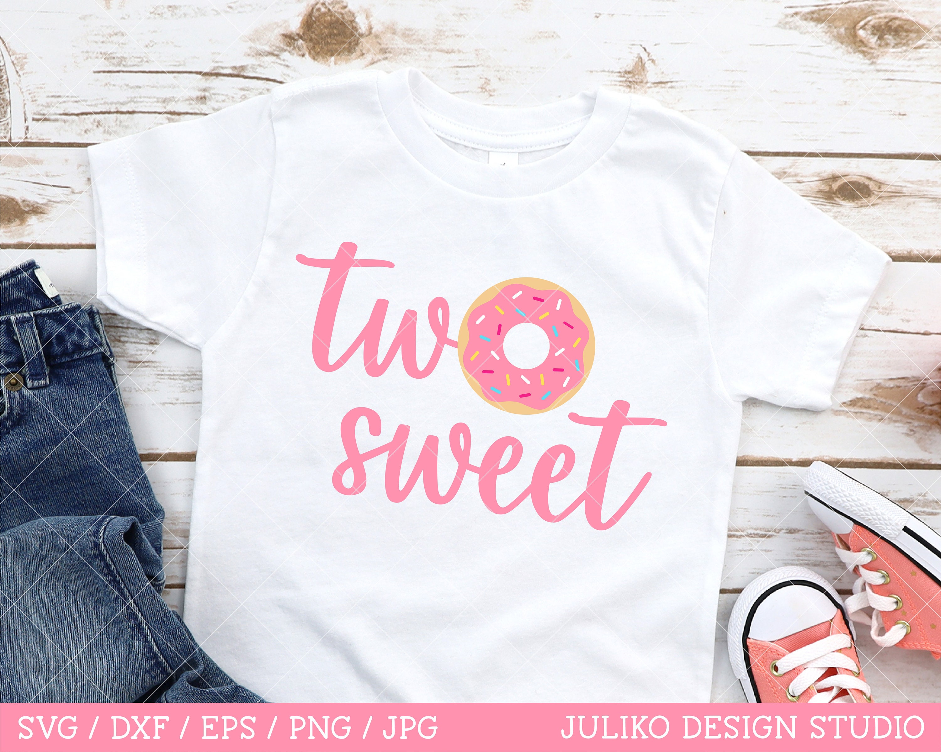 Two Sweet Donut SVG Cut File 2nd Second Birthday SVG 2 Years - Etsy ...