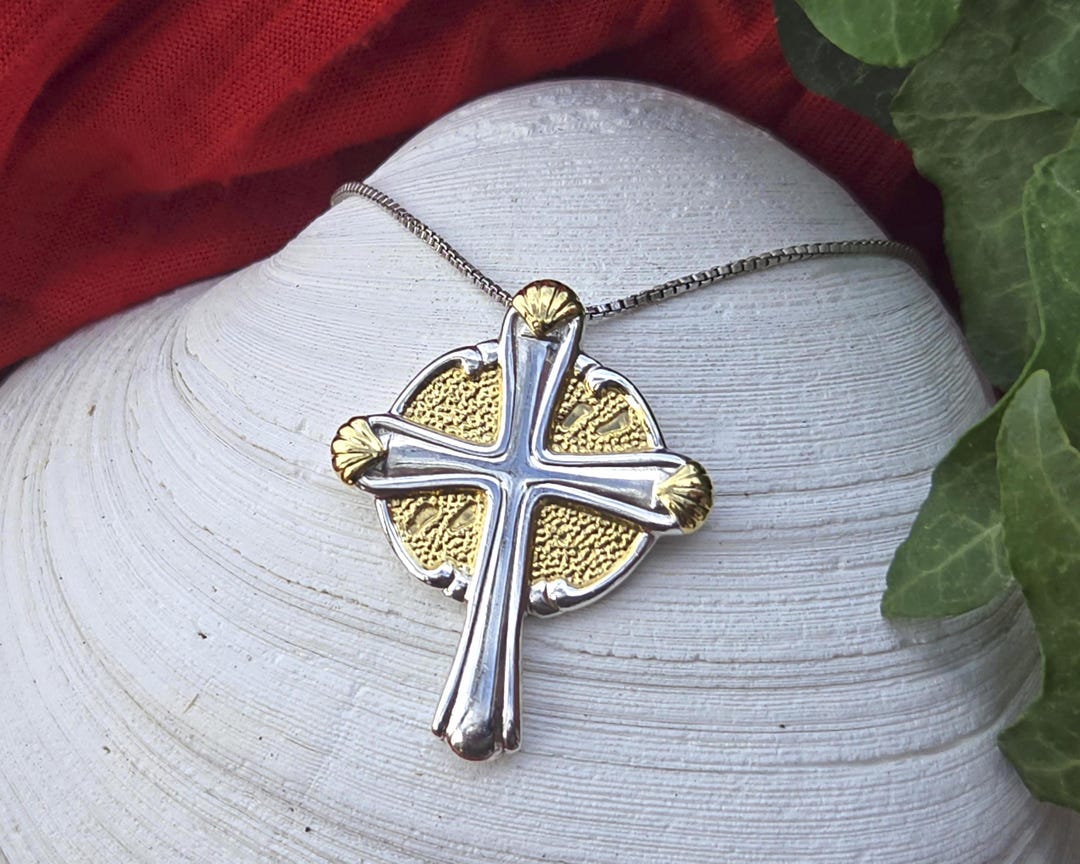 Gorham Sterling Silver “footprints” Cross Pendant on Italian Sterling ...