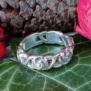 Sterling Silver Rose Design Ring, Vintage Sterling Ring, Ring Size 5 - Etsy