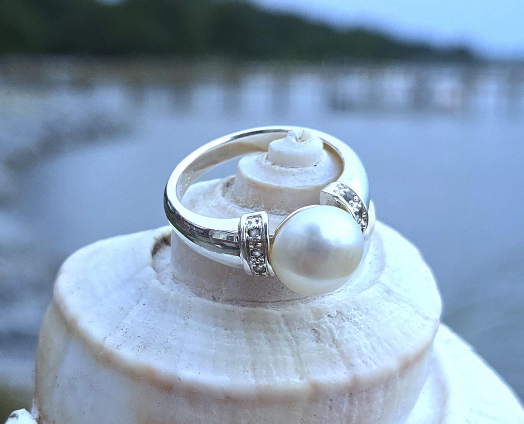 Vintage Imperial Pearl Syndicate Ring, Sterling Silver, Cultured Pearl ...