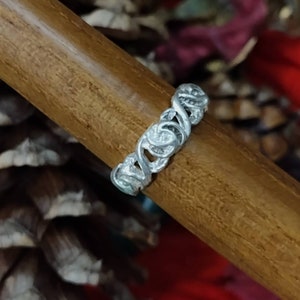 Sterling Silver Rose Design Ring, Vintage Sterling Ring, Ring Size 5 - Etsy