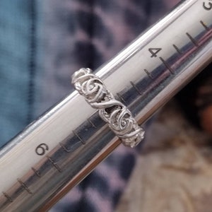 Sterling Silver Rose Design Ring, Vintage Sterling Ring, Ring Size 5 - Etsy