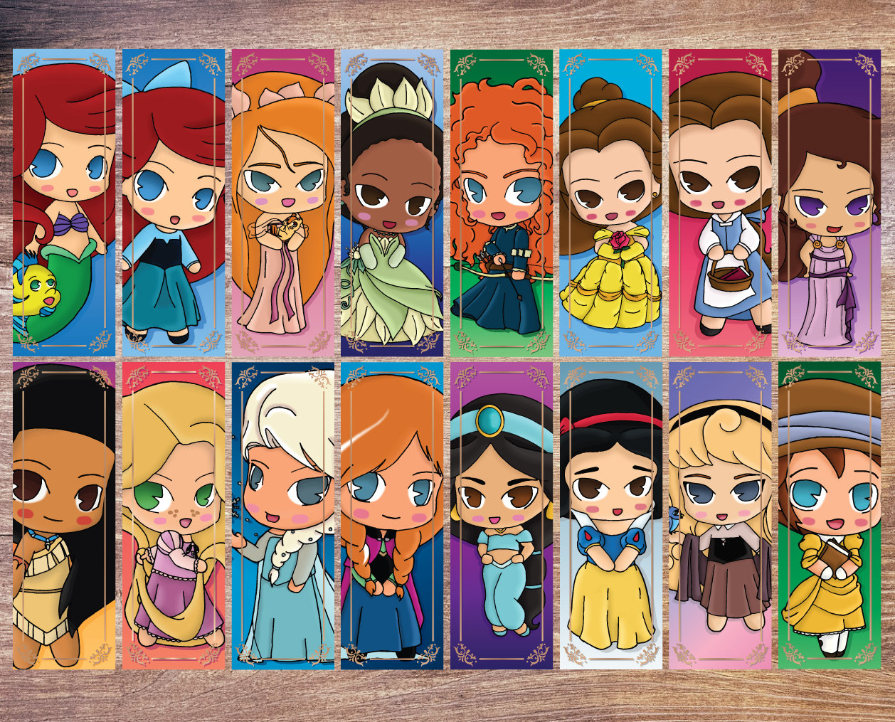 Chibi Princess Bookmarks - Etsy