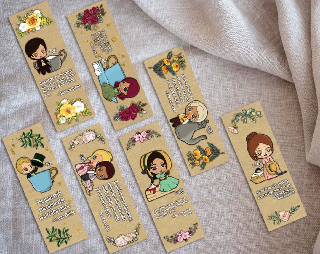 Chibi Bookmarks - Victorian Tea Party - Etsy