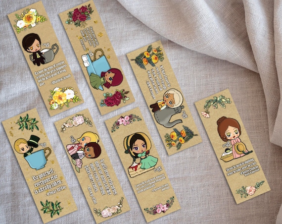 Chibi Bookmarks Victorian Tea Party - Etsy