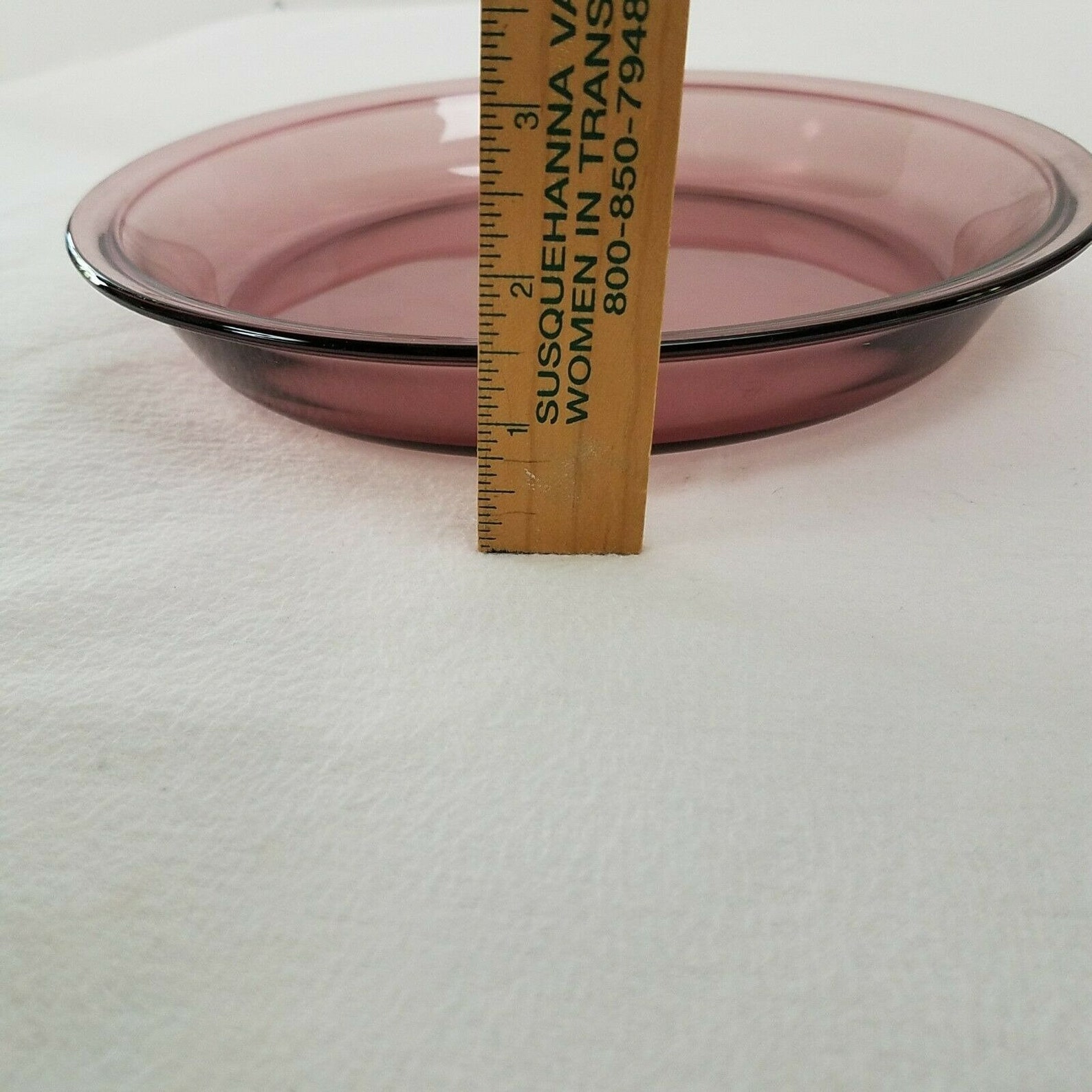 Pyrex Corning Ware Vision Cranberry Pie Plate 10 209 VTG ...