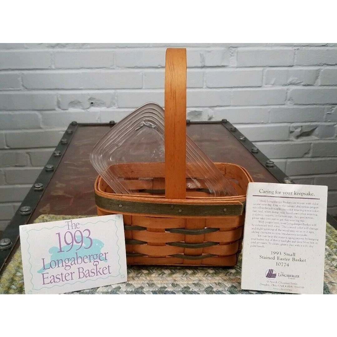 Longaberger 1993 Small Stained Easter Basket With Product - Etsy
