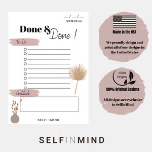 Done & Done Notepad,to-do List Check List, Organizer, Stationary Lover ...