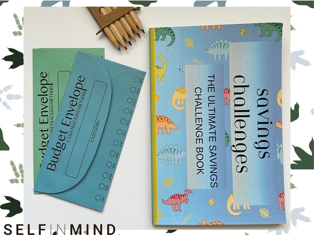 Dinosaur: Savings Challenge Workbook- Includes Monthly Savings ...