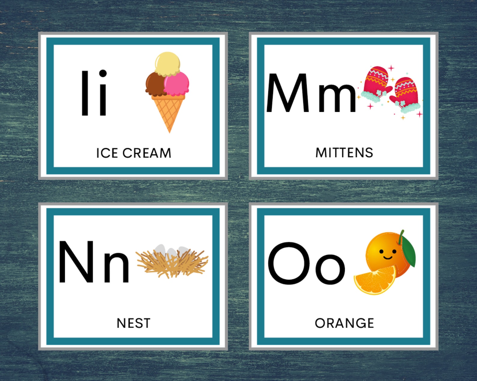 Printable Alphabet Flashcards, Digital Download, Preschool Activity ...