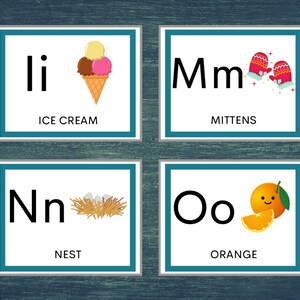 Printable Alphabet Flashcards, Digital Download, Preschool Activity ...