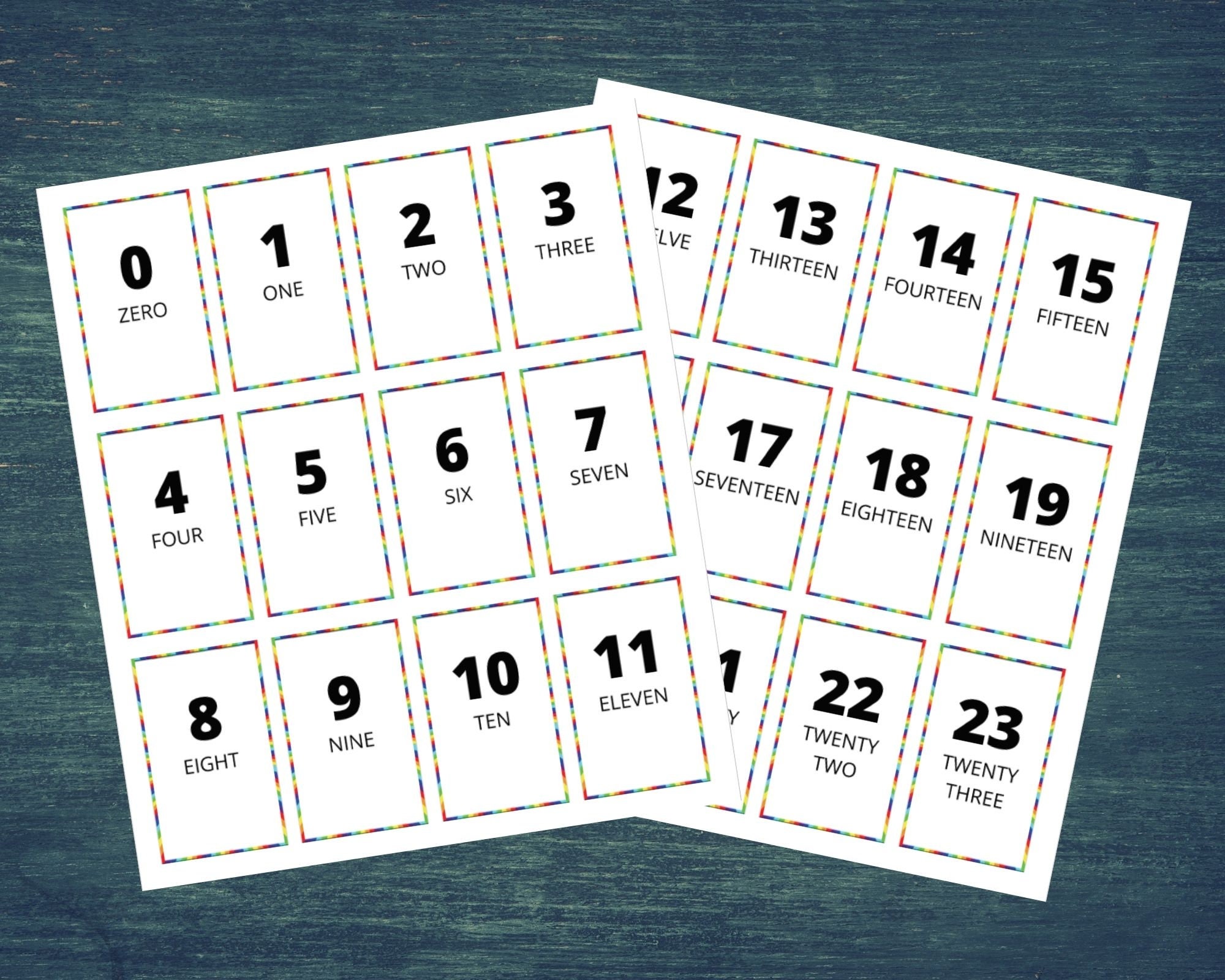 0-100 Number Flash Cards, Print at Home, Pre-school, Kindergarten ...