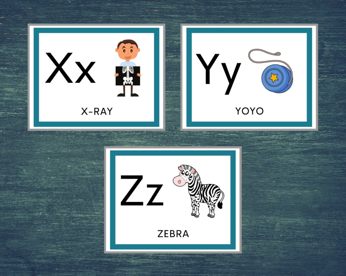Printable Alphabet Flashcards, Digital Download, Preschool Activity ...