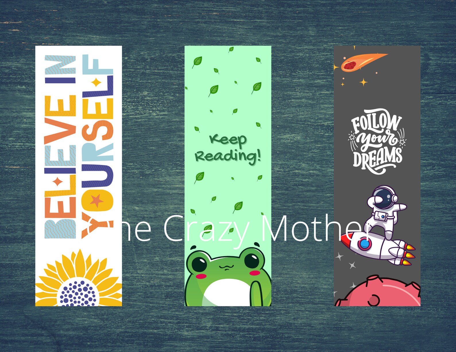 Printable Children's Bookmarks for Reading, Set of 6 Colorful Bookmarks ...
