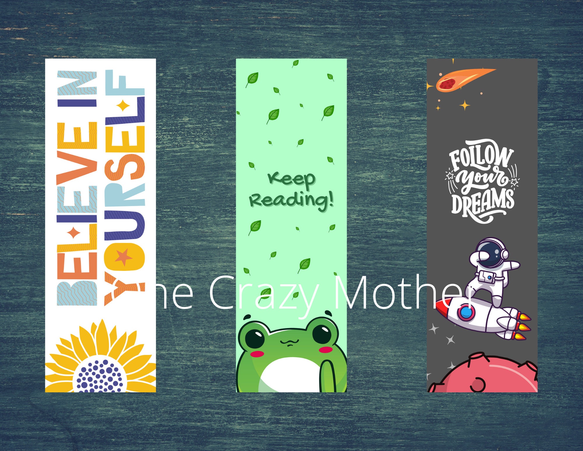 Printable Children's Bookmarks for Reading, Set of 6 Colorful Bookmarks ...