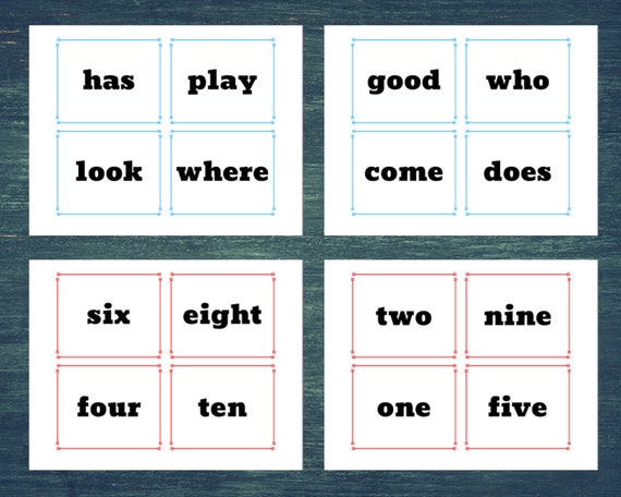 Printable Sight Word Flash Cards Sight Words Flash Cards Printable