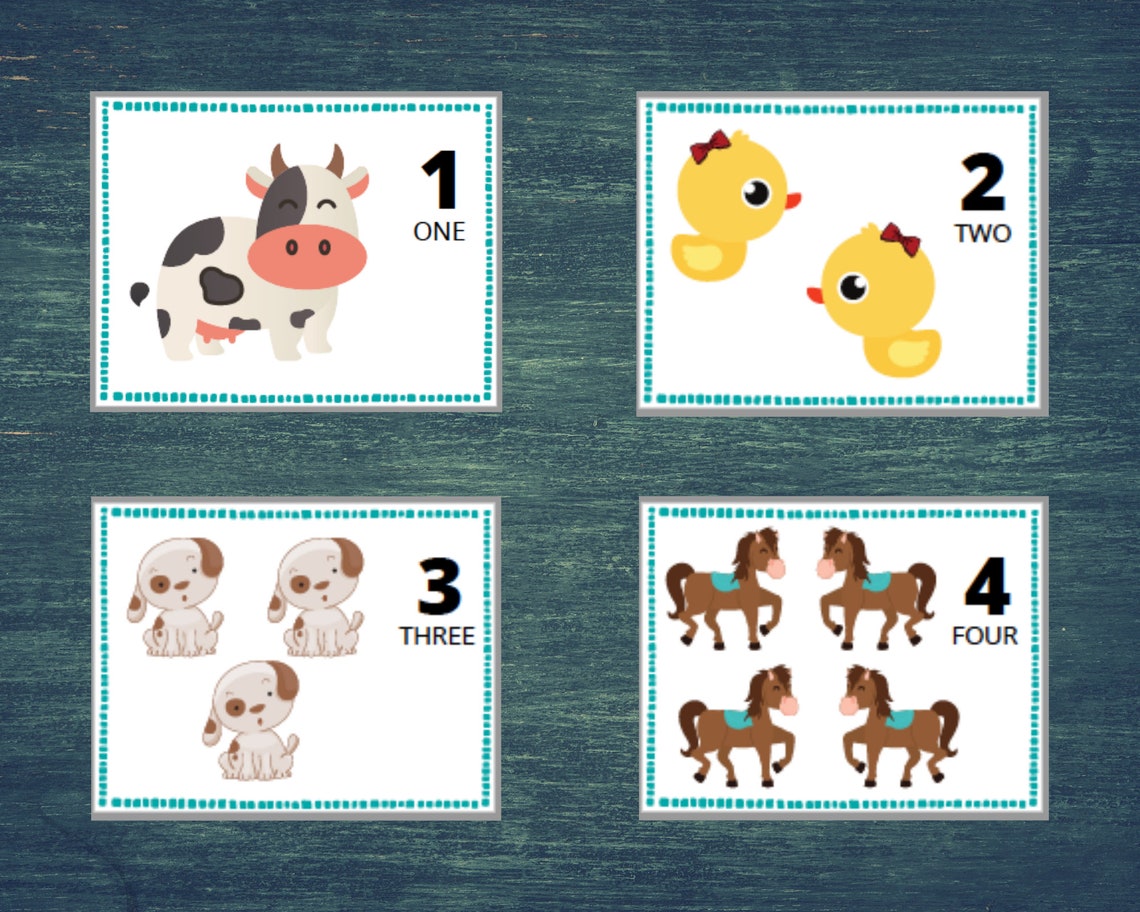 Number Flashcards 1-12 Digital Download, Numbers Flashcards, Preschool ...