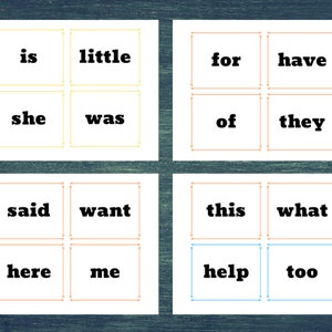 100 Printable Sight Word Flashcards, Kindergarten Sight Words, High ...