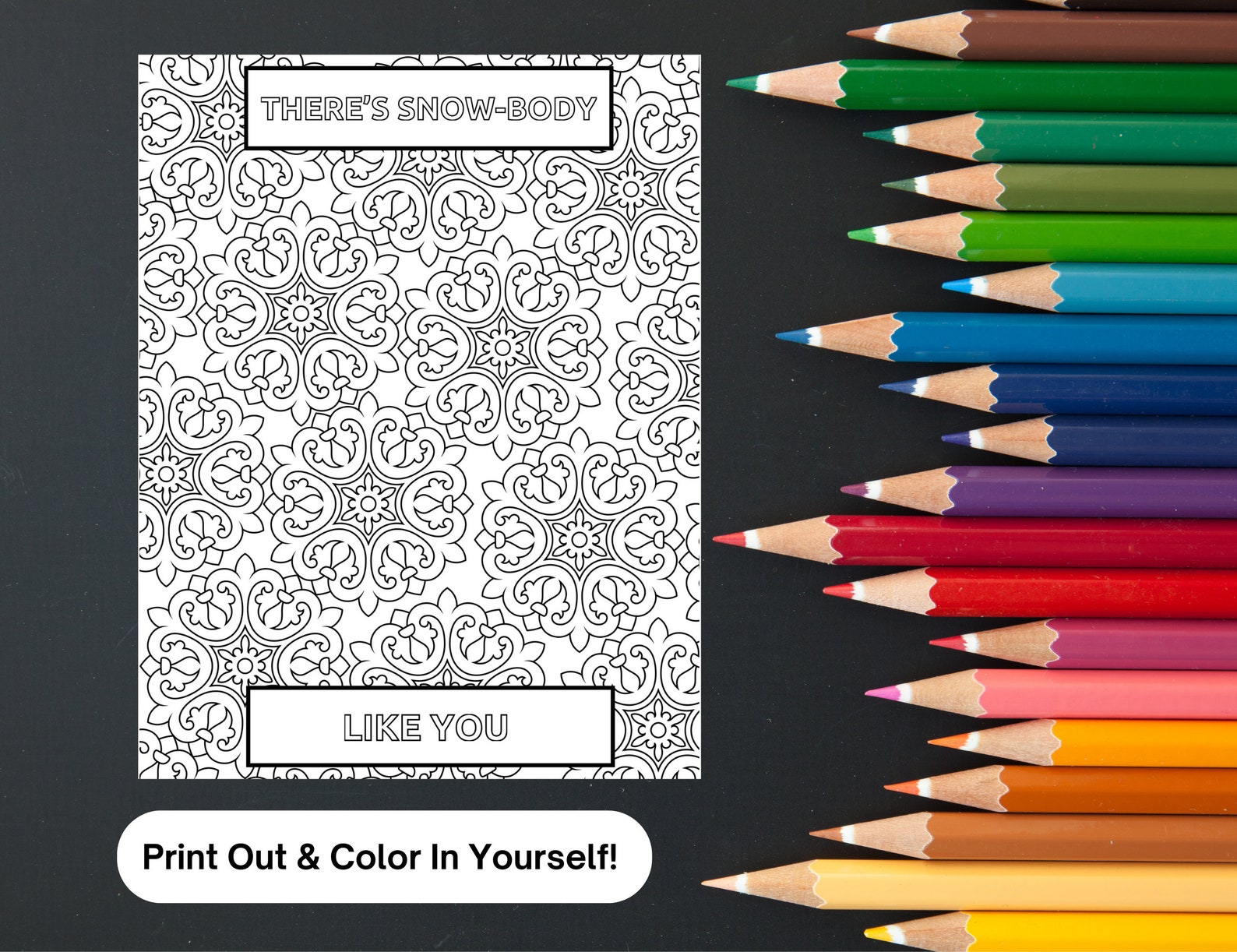 Snowflake Puns Coloring Page Bundle - Etsy